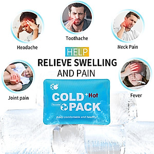 Reusable Hot and Cold Small Gel Ice Packs for Injuries (3pcs|5" x3.5''), Cold Compress, Relief Pain, Flexible and Soft Ice Packs for Kid's Boo Boos, Headache,Wisdom Teeth,Breastmilk