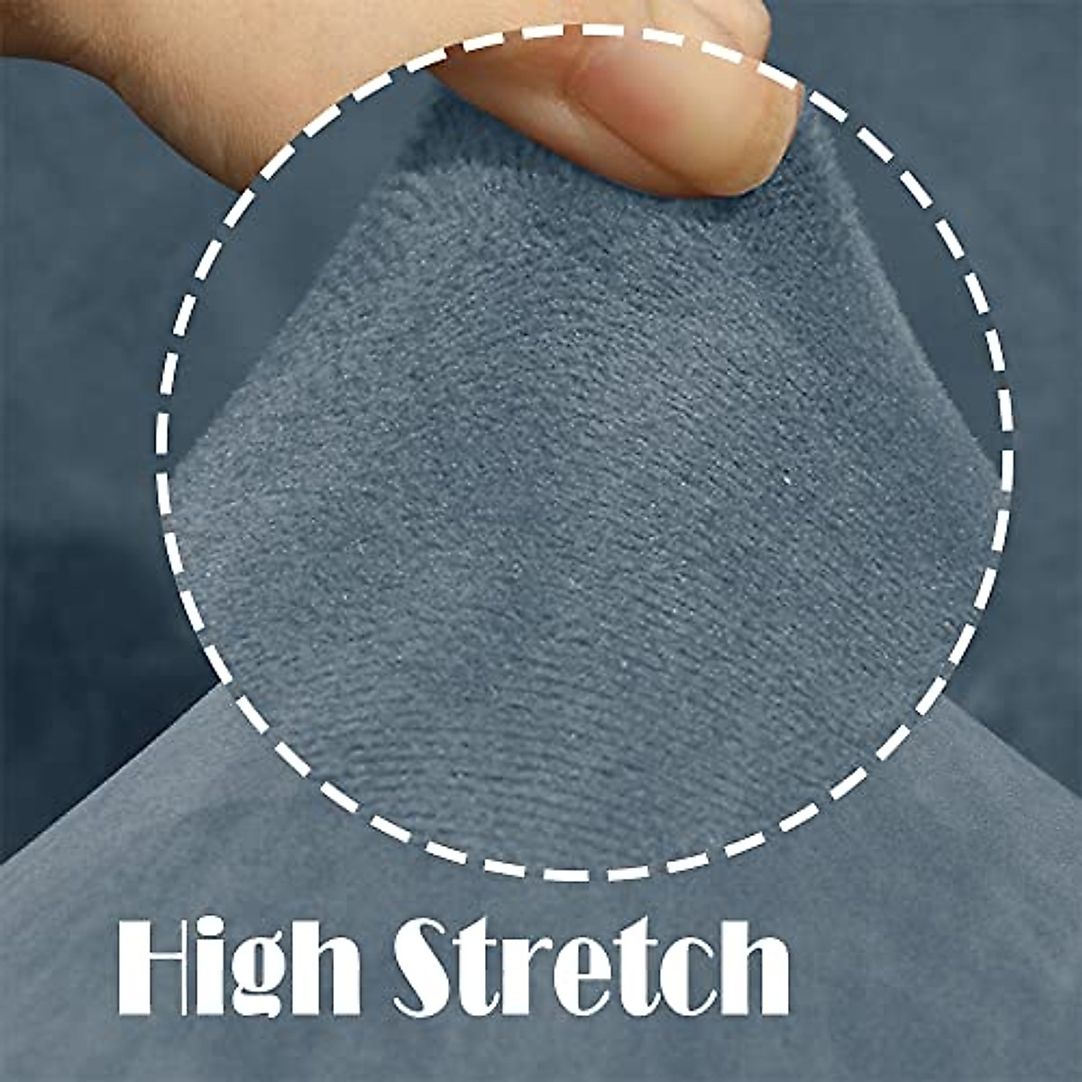 QINU KEONU Only 1 Black Velvet Swivel Armrest Curved Back Home Office Desk Chair Covers Stretch Wingback Dining Chair Cover Protector for Vanity Living Room (Black, 1)