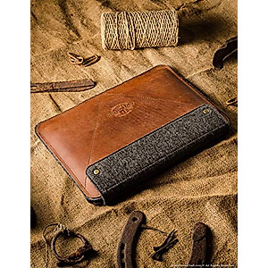 iPad Pro 12.9 inch leather case | Classic Brown, iPad Pro 11″ iPad 10.2 sleeve, Apple pencil pocket/holder handmade Crazy Horse leather, NEW 2020 iPad Air 10.9 inch tablet, cover/Crazy Horse Craft