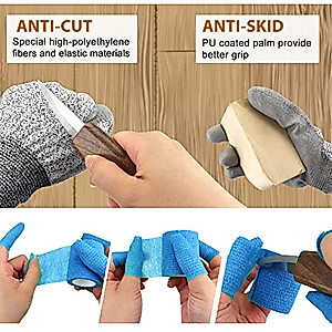 Wood Carving Kit 22PCS Wood Carving Tools Hand Carving Knife Set with Anti-Slip Cut-Resistant Gloves, Needle File Wood Spoon Carving Kit for Beginners Whittling Kit for Kids Adults Woodworking DIY