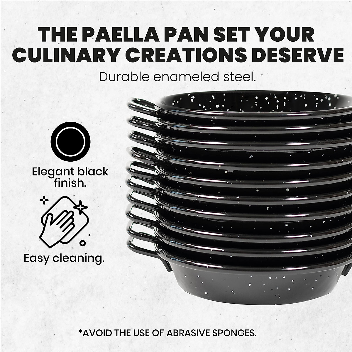 Machika Enameled Tapas Pan Set | Nonstick Frying Pan | Perfect for Tasting & Side Dishes | Enameled Skillet | Pack of 10 | 3.94" |