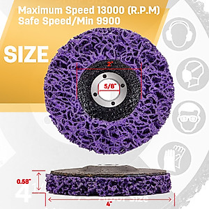 5 Pack Strip Discs Stripping Wheel for Angle Grinder Paint Stripper Wheels Abrasive Wheel for Clean and Remove Paint, Rust Welds, Oxidation (4'' x 5/8'')