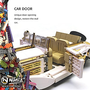 Nifeliz Retro Sports Collectible Retro Model Cars Set to Build, K500 MOC Building Blocks and Construction Toy, Adult, 1:14 Scale, New 2023 (868 Pcs)