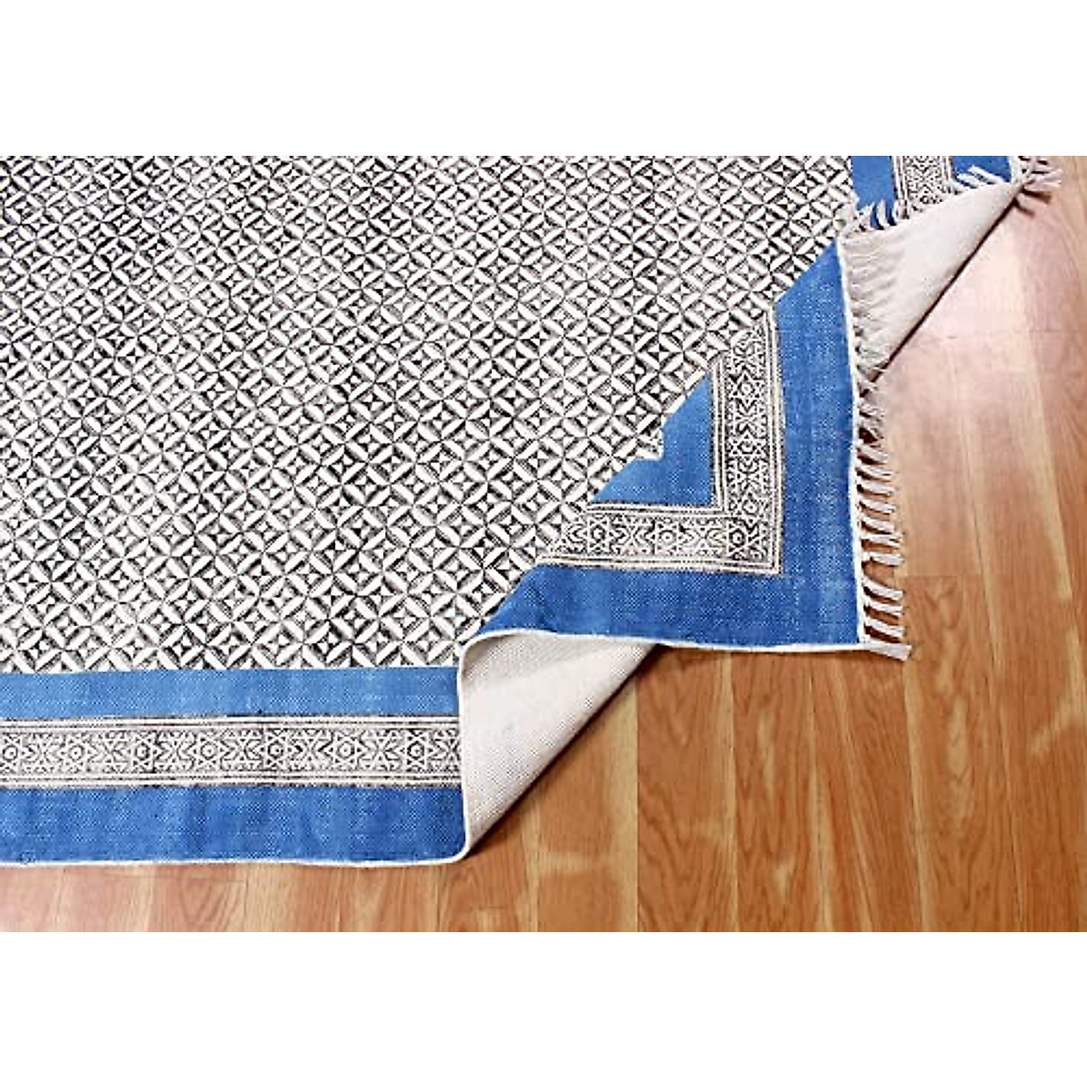 Blue Garden yoga mat Custom size rug Dining room rug Outdoor patio rug Indian handmade rug Square cotton rug Hallway runner rug Stair runner rug Rug for kitchen