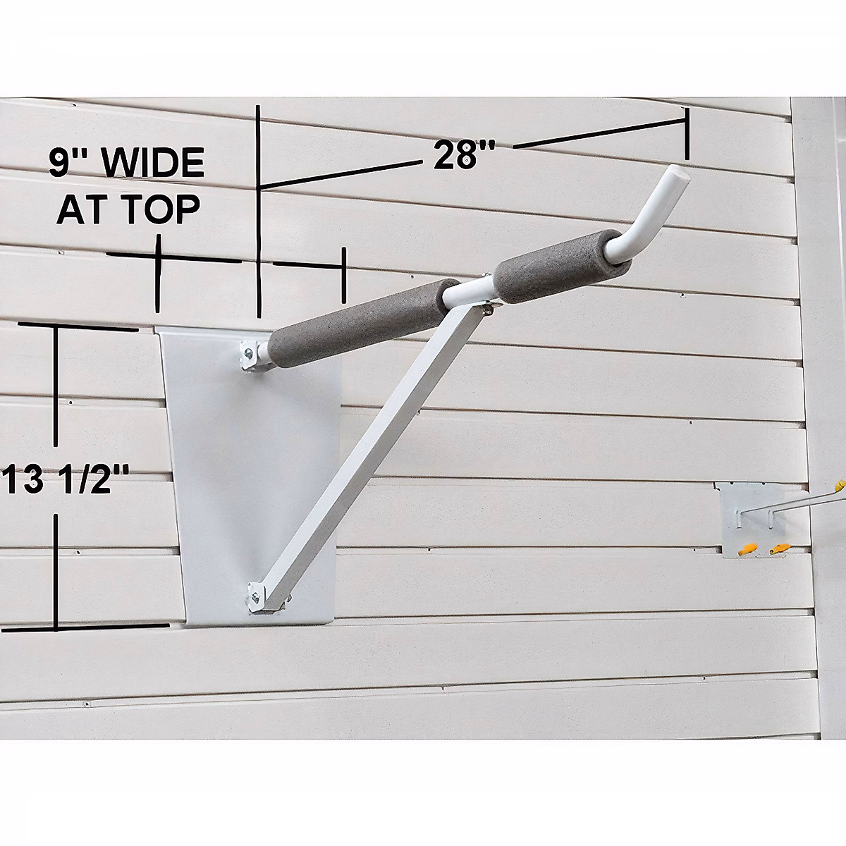 GarageTek Heavy Duty Giant Hang-All Brackets | Wall Mount Jumbo Arm Storage | Wall Hanging Hooks| Garage Lumber Storage, Set for Canoe, Kayak, Paddle Board, Surfboard, Snowboard, Wakeboard (2 Pack)
