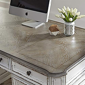 Liberty Furniture Magnolia Manor White Complete 5 Piece Desk