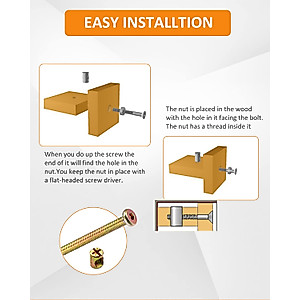 Crib Screws Hardware Replacement Kit - 28 Set Baby Bed Frame Bolts &Barrel Nuts Set,Including M6x40mm/ 50mm/ 60mm/ 70mm/ 80mm Hex Drive Socket Cap Screws Barrel Nuts