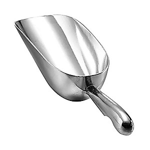 Ice Cube Scoop Cast Aluminum Shovel Scoops Kitchen Utility Scoops Set Contoured Handle, Ice Scooper for Ice Maker Freezer Coffee Bean Food Candy Flour Popcorn Rust Free 12 oz