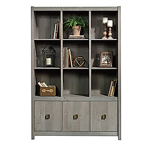 Sauder Cannery Bridge Storage Wall, L: 48.35" x W: 15.67" x H: 71.97", Mystic Oak