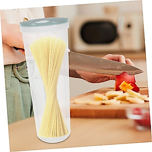 Luxshiny Airtight Storage Tank Plastic Cereal Tank Flour and Sugar Containers Plastic Kitchen Canisters Tall Food Storage Flour Container Noodle Containers for Pantry With Cover Jar