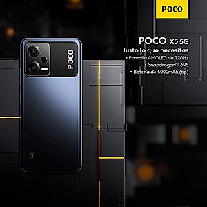Xiaomi Poco X5 5G + 4G Volte Global Unlocked 256GB + 8GB GSM 6.67" 48 mp Triple Camera (Tmobile Mint Tello Global) + (Car Fast Car 51W Charger Bundle) (Black Global)