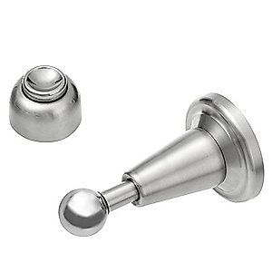 Lizavo DS-002 Stainless Steel Modern Soft-Catch Magnetic Door Stop in Brushed Satin Nickel, Wall Mount