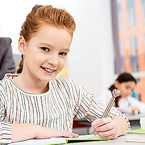 Thanks Diamond Ballpoint Pens Rhinestones Black Ink Pens Bling Metal Gel Ink Pen Thanks Present for Event Party Employee Appreciation Home School Office Stationery (24 Pieces)