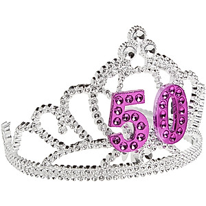 Forum by Rubies Popular Price Birthday Tiara for Themed Parties and Halloween, 50th Birthday