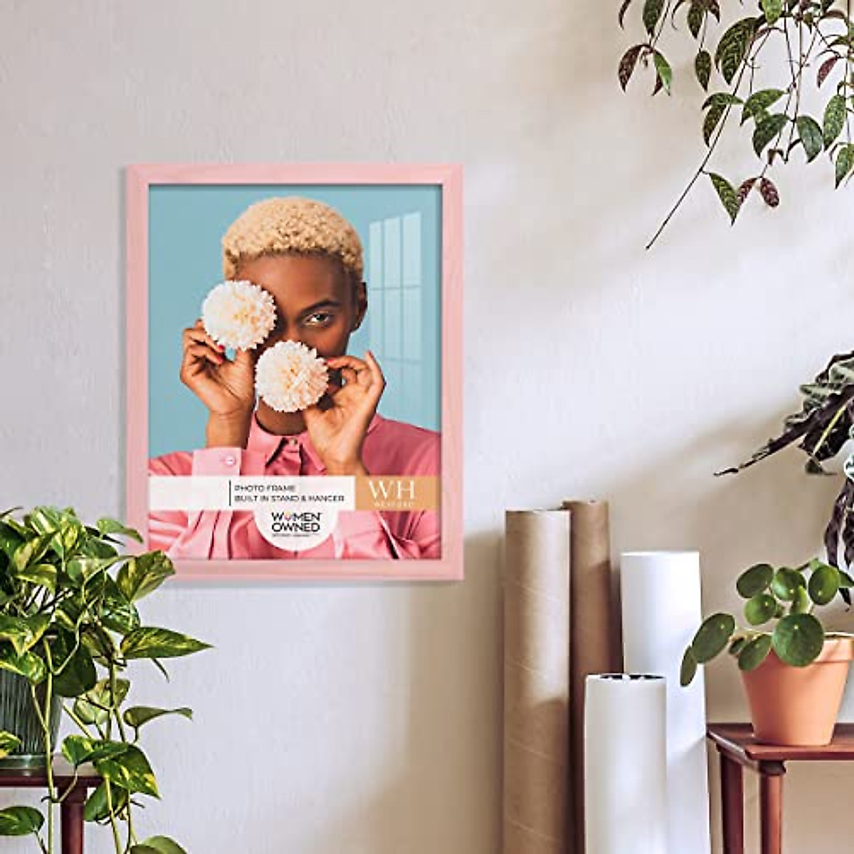 Renditions Gallery 11x14 inch Picture Frame Sunset Pink Wood Grain Frame, High-end Modern Style, Made of Solid Wood and High Definition Glass for Wall and Tabletop Photo Display