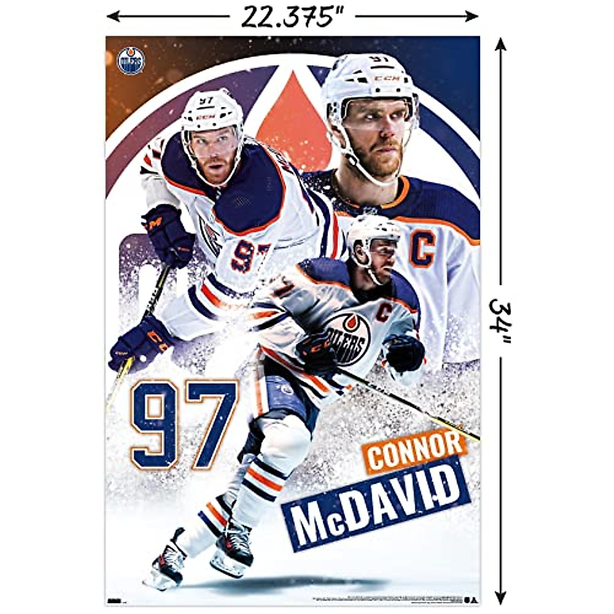 Trends International NHL Edmonton Oilers - Connor McDavid 22 Wall Poster