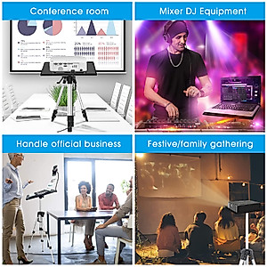 Projector Tripod Stand with Tray Laptop Tripod with Tray Stand Projector Holder Stand Adjustable Height Laptop Stand DJ Laptop Stand Laptop Floor Stand Laptop Standing Desk (Silver)