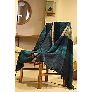 Extra Soft Yak Wool Blend Blanket/Throw - Made in Nepal Size 48" x 96"