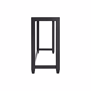 Martin Svensson Home Cordero 72" Glass Top Black Console Bar Table and 3 Stools Set