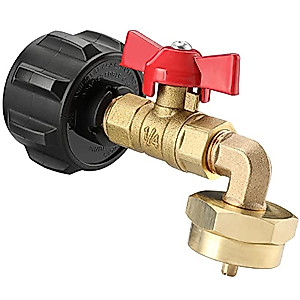 Huazu Propane Refill Elbow Adapter, 90 Degrees QCC1 Propane Tank Refill Adapter with ON-Off Control Valve for Camping Grill 1LB Bottle Tank 5-40LBS Cylinder
