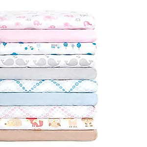 Tadpoles 2-Piece Stardust Crib Sheets | Collection of 2 Fitted Crib Sheets | Made of 100% Brushed Microfiber Polyester | Soft, Smooth, Breathable & Durable | Ideal for Babies | Pink & Purple