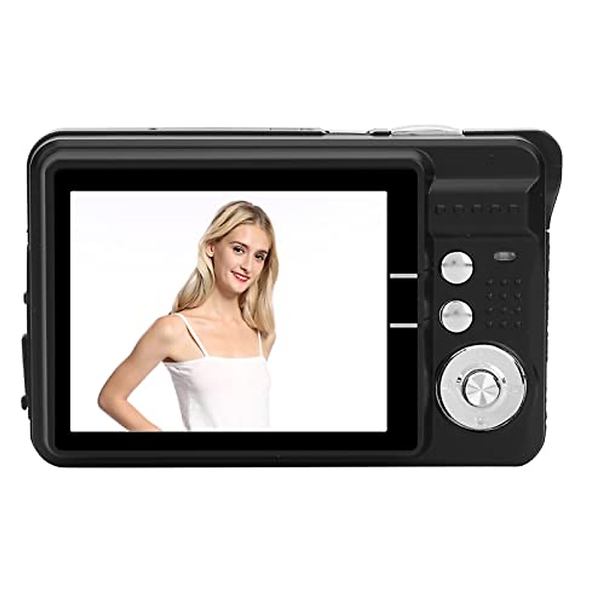 Nofaner Digital Camera, 8X Zoom Card Digital Camera 5 MP 2.7in LCD Display Maximum Support 32GB Memory Card Builtin Microphone Mini Digital Camera(Black)