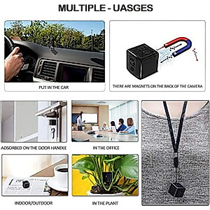 Pomocuty Wireless Camera Mini Hidden Spy Portable Small Nanny Cam with Night Vision and Motion Detection HD 1080P Body Surveillance Cameras for Home Security Indoor/Outdoor