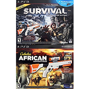 Cabela's DOUBLE GUN BUNDLE Shadows of Katmai + African Adventures Games for Sony PS3 Playstation 3