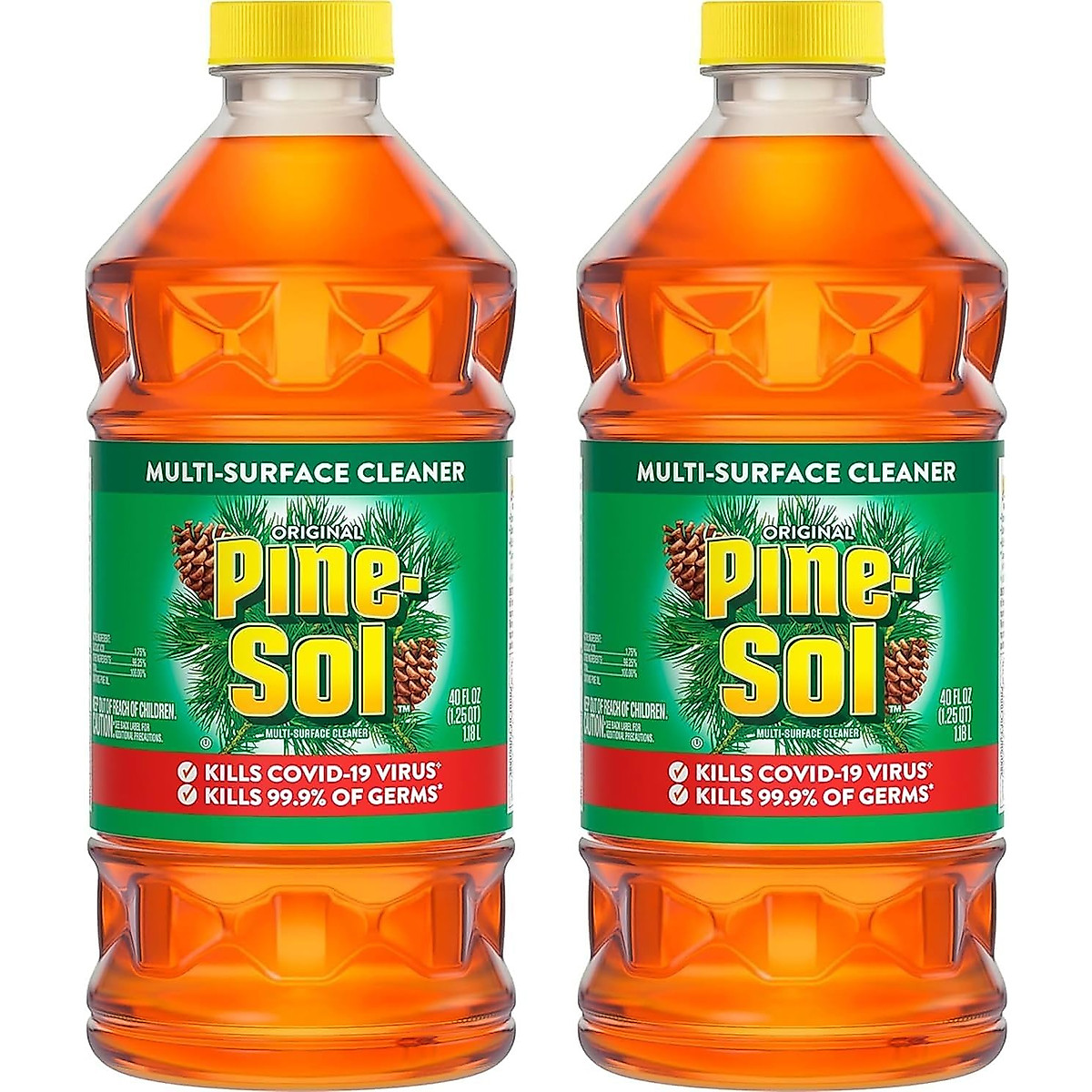 Pine-Sol All Purpose Cleaner, Original Pine, 40 Ounce Bottles (Pack of 2) (Packaging May Vary)