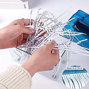 Manual Paper Shredder Mini Hand Shredder Portable，Paper Shredder for Office Home， Mini Portable Paper Shredder Documents Paper Cutting Tool (Blue)