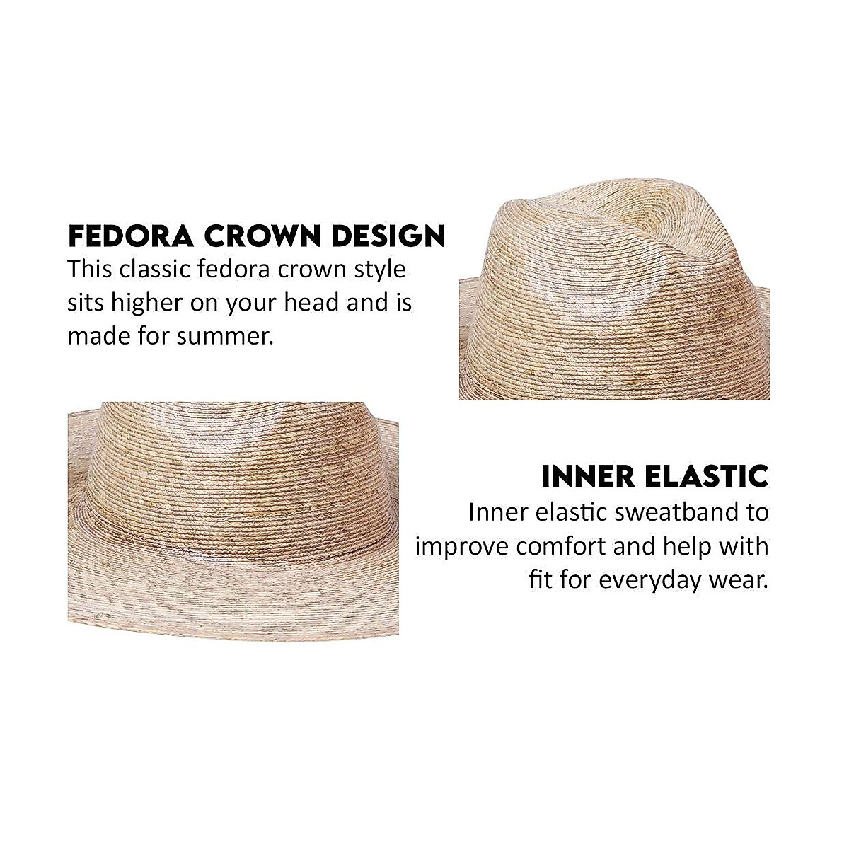 Lack of Color Women's Palma Wide Fedora (Natural Palm Leaf, Small/Medium)