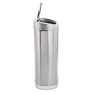 Amazon Basics Automatic Hands-Free Stainless Steel Trash Can - 50-Liter, 2 Bins