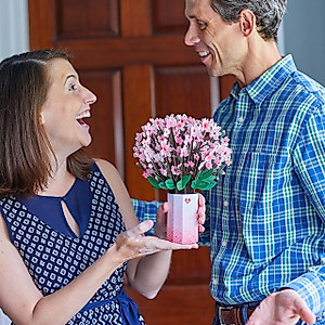 Lovepop Cherry Blossom Paper Bouquet Pop Up Card, 10.25 x 7.5-3D Paper Flower Greeting Card, Spring Card for Wife, Mom or Friend, Anniversary Pop Up Paper Bouquet, Thinking of You