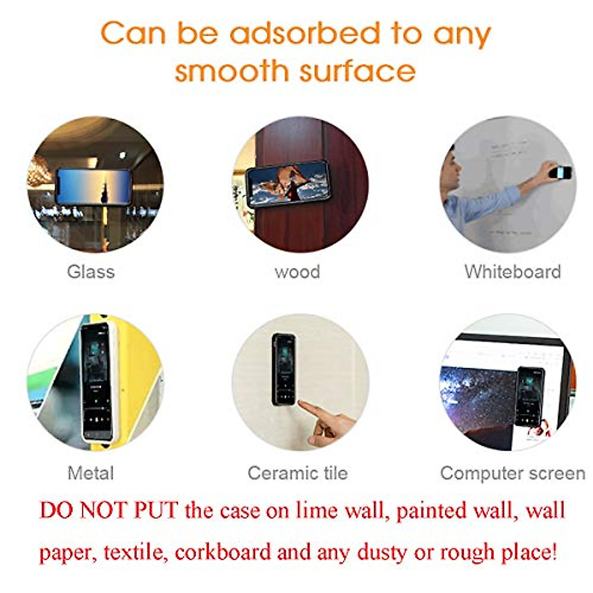 Anti Gravity Phone Case Compatible with iPhone 12 Pro and iPhone 12, Sticky Selfie Suction Black Anti Gravity Case for iPhone 12/12 Pro Nano Stick on Smooth Flat Surface with Dust Proof Film