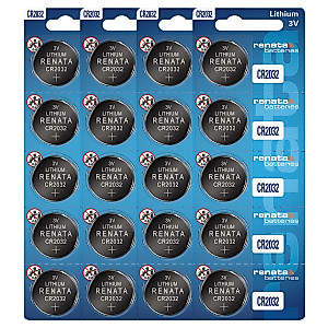 Renata CR2032 Batteries - 3V Lithium Coin Cell 2032 Battery (20 Count)