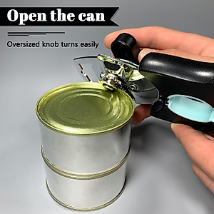 Bxgnip Can Opener Jar Opener Suitable For Small and Medium Size Jars Manual Handheld Hand Can Opener with Sharp Blade Smooth Edge with Multifunctional Bottles Opener