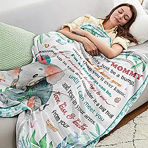 Xutapy New Mom Gifts for Women, Mom to be Blanket 60’’x50’’, First Time Mom Gifts Ideas, Best Gift for New Mom Mommy After Birth, New Pregnancy Gifts for Mom Throw Blanket, Gender Reveal Gifts
