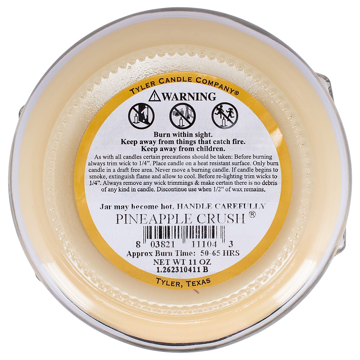 Tyler Candles - Pineapple Crush Scented Candle - 11 Ounce 2 Wick Candle,Neutral