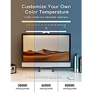 Kaulsoue Monitor Light Bar, Ultra-Wide 19.69" Screen Light Bar with Touch Control, Eye Care Monitor Lamp with 3 Color Modes, No Glare, USB Powered LED Desk Lamp for Office/Home/Study Room