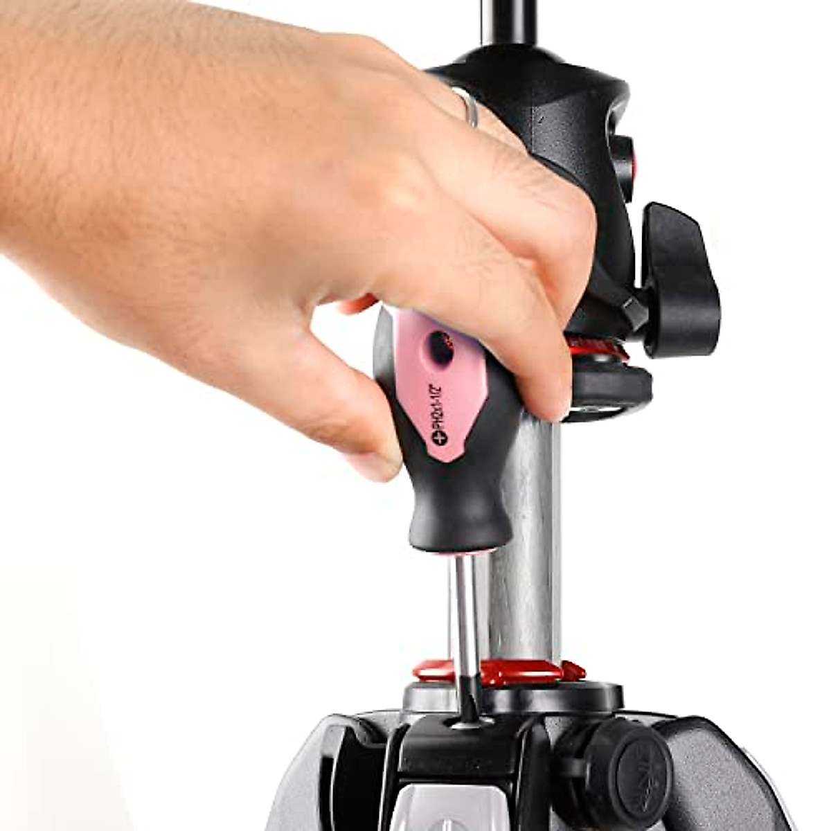 Amazon Basics 12 Piece Magnetic Screwdriver Set, Pink