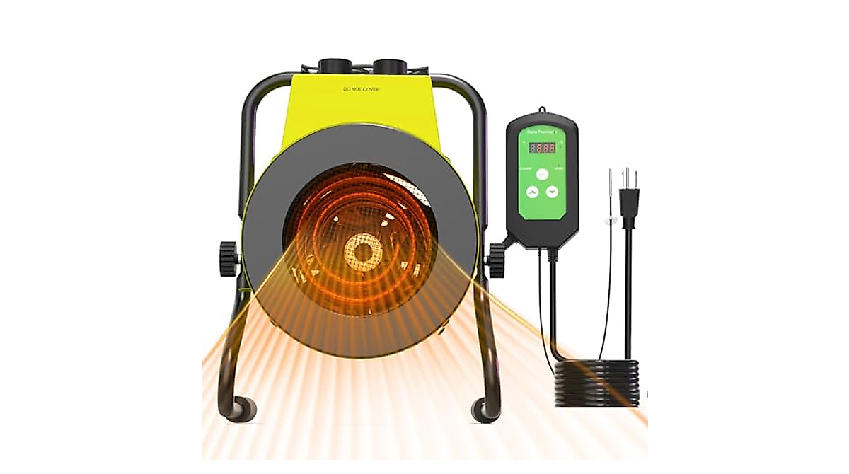 Greenhouse Heater with Digtal Thermostat, Outdoor Patio Heater for Grow ...