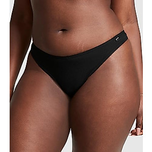 Victoria's Secret PINK Women's Cotton Thong Underwear, Panties for Women, Neutral, (S)