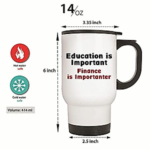 Financially Savvy Gift for Investors CFOs Smart Stock Investing 14oz Steinless Steel Travel Mug
