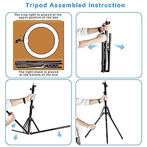 Ring Light with Stand and Phone Holder, IVISII 18 inch Ring Light，55W 5500K LED Ring Light for Live Stream/Makeup/YouTube Video, Dimmable LED Beauty Selfie Ring Light for TikTok Photography