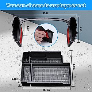 DIAMOOKY Upgraded 2PCS Center Console Organizer Compatible with Toyota 4Runner 2024 2023 2022 2021 2020 2019-2010 Gear Shift Organizer Tray Armrest Storage Box 5th Gen 4 Runner Interior Accessories