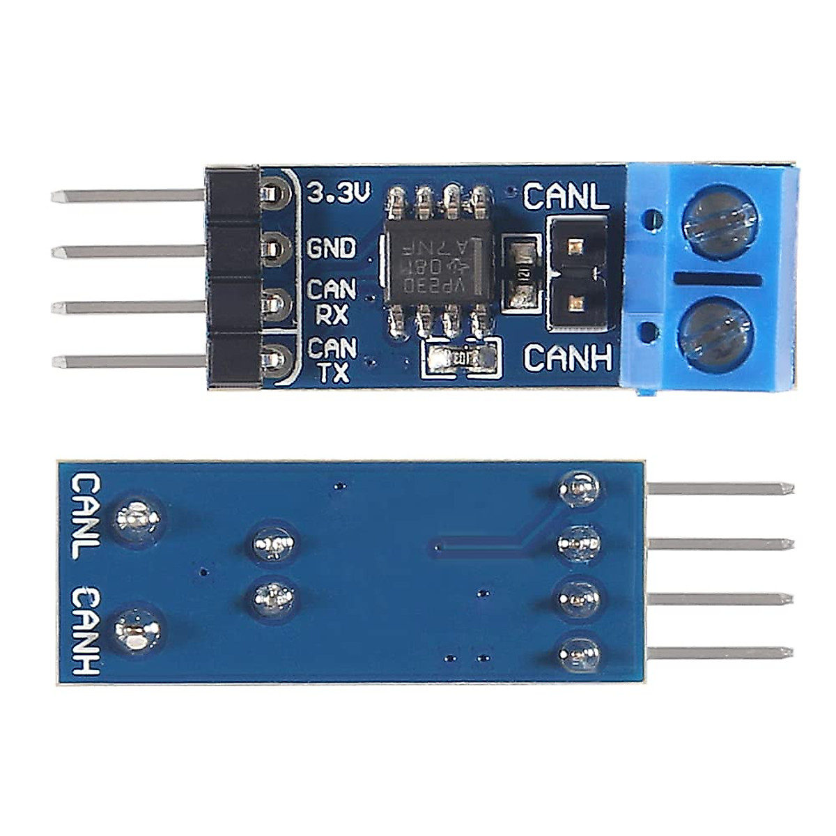 2PCS SN65HVD230 CAN Board, SN65HVD230 CAN Board Connecting MCUs to CAN Network Features ESD Protection Communication Evaluation Development Board 3.3V Compatible with Arduino Controller Board