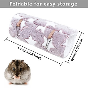 AZVNMT Mouse cage Accessory, Hanging Climbing Tunnel, Hamster, Guinea Pig, Ferret, Squirrel, Warm Winter Hiding Place, Hammock Plush Toy