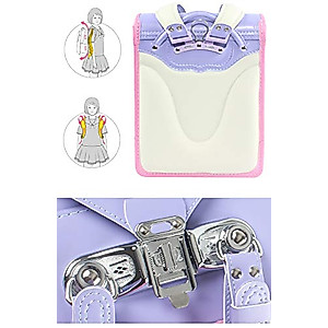 Randoseru Ransel Japanese upscale school bags for boys girls large capacity Senior PU leather light weight backpack