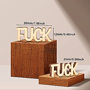 Wooden Fucks 200PCS, Bag of Fuck to Give DIY Jar of Fucks Mini Unfinished Wood Fuck Letters Funny Little Gift for Office Anniversary Birthday Valentines Day