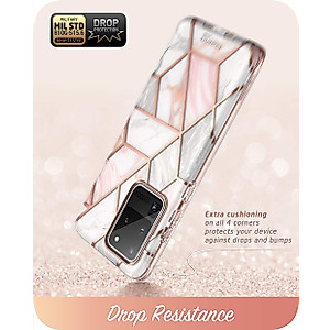 i-Blason Cosmo Series Case for Samsung Galaxy S20 Ultra 5G (2020 Release), [Built-in Screen Protector] Slim Stylish Protective Case (Marble)